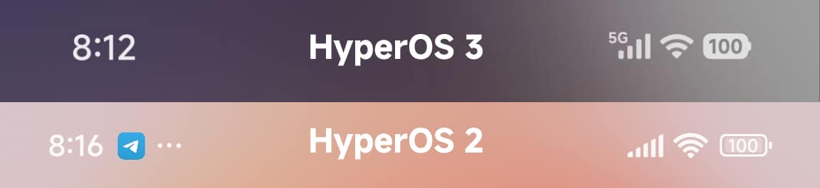 HyperOS 3 : Xiaomi dévoile de nouveaux icônes de batterie et de signal ...